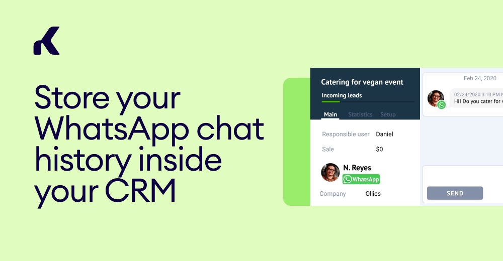 Store the whole WhatsApp chat history inside your CRM — Kommo