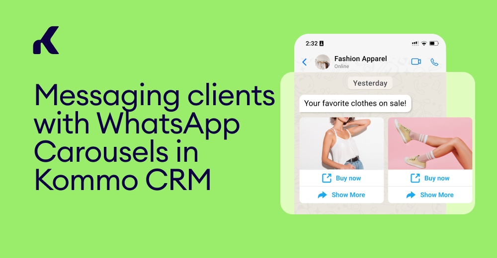 Messaging clients with WhatsApp Carousels in Kommo CRM — Kommo