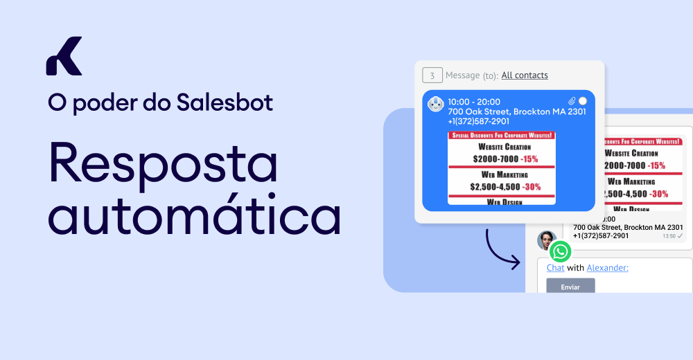 O poder do Salesbot: resposta automática — Kommo