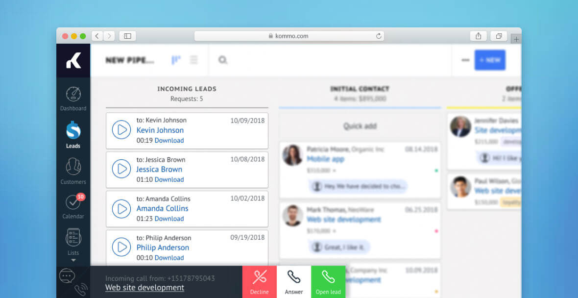 Integración de RingCentral — Kommo (anteriormente amoCRM)