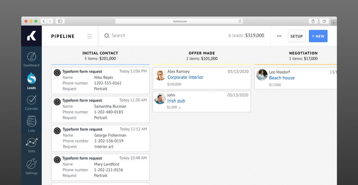 Typeform integration — Kommo (formerly amoCRM)
